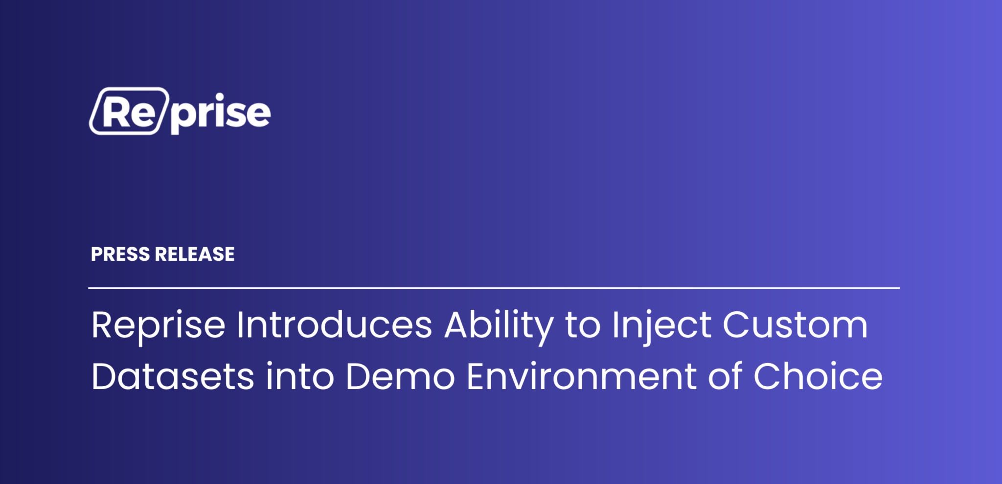 Inject Custom Data into Any Demo Environment | Reprise